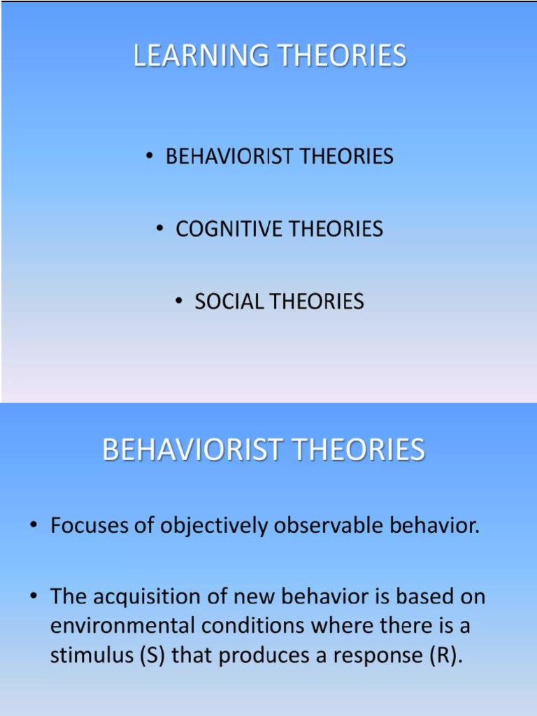 Behaviorism Cognitive+theory | PDF Behaviorism Cognitive+theory | PDF