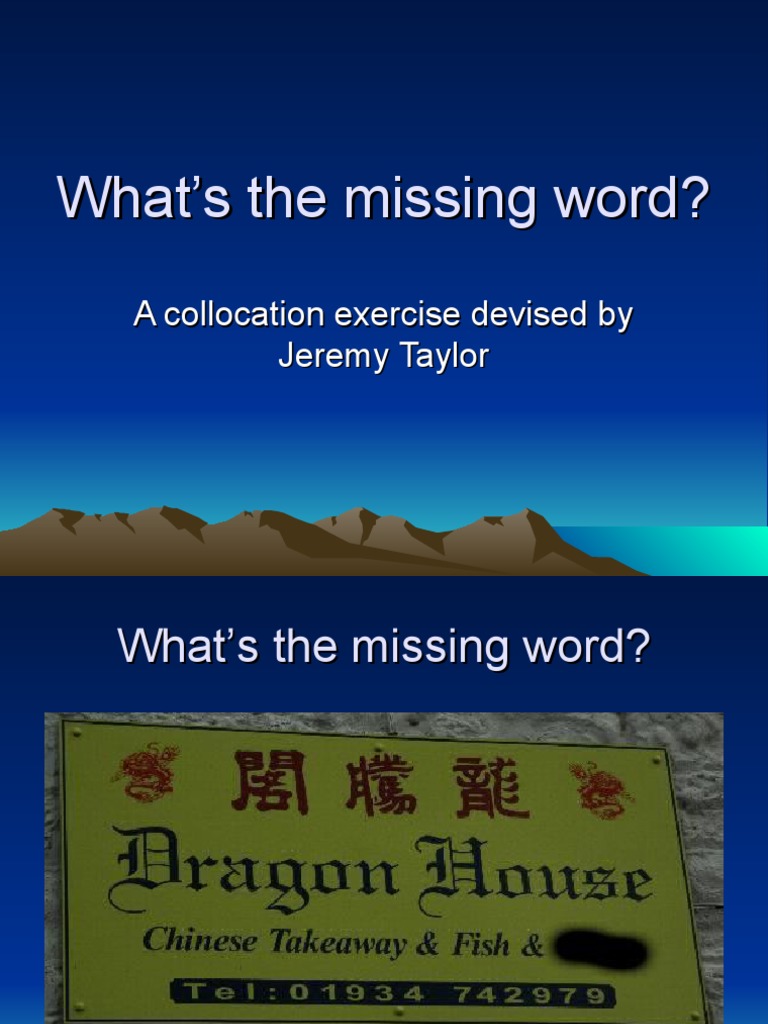 Easy - What's The Missing Word | PDF | Language Arts & Discipline