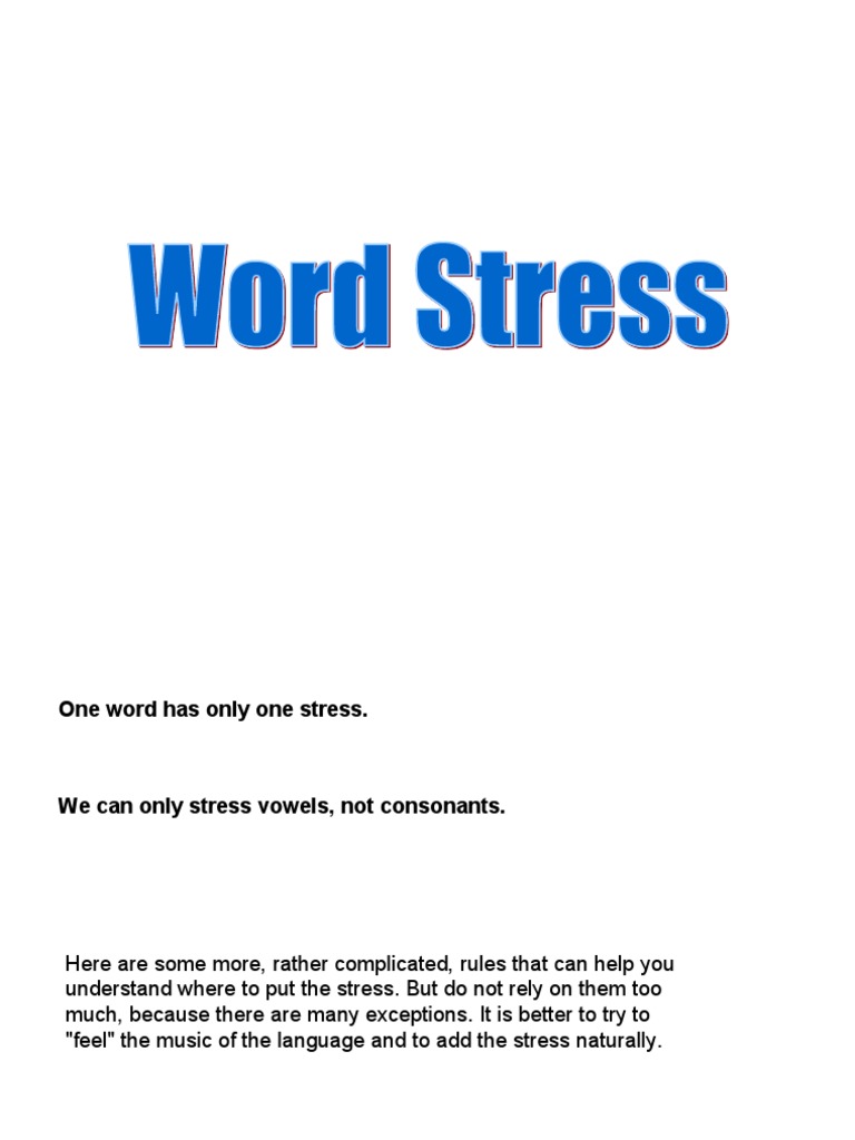 Understanding English Word Stress | PDF