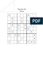Easy Sudoku - 50 Printable Puzzles With Answers | PDF | Puzzles ...