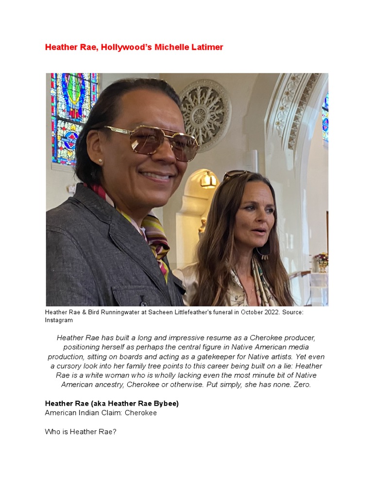 Heather Rae's False Cherokee Claims | PDF | Cherokee | Plymouth Colony
