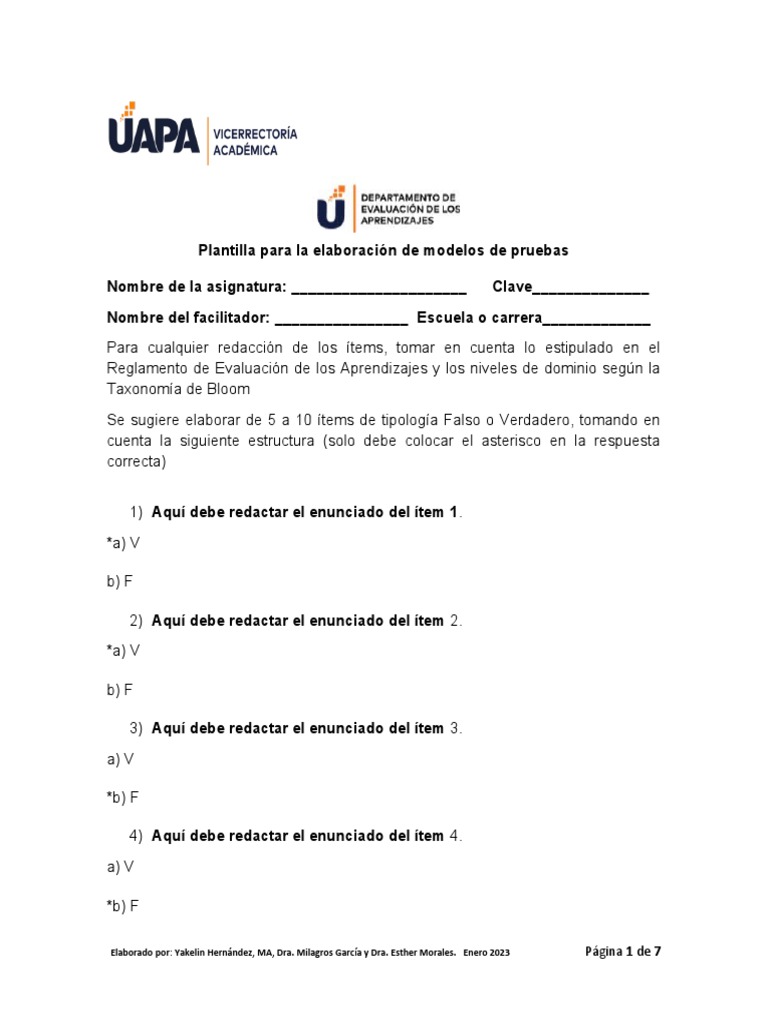 Plantilla para Elaboracion de Items para Respondus | PDF | Ciencia cognitiva | Cognición