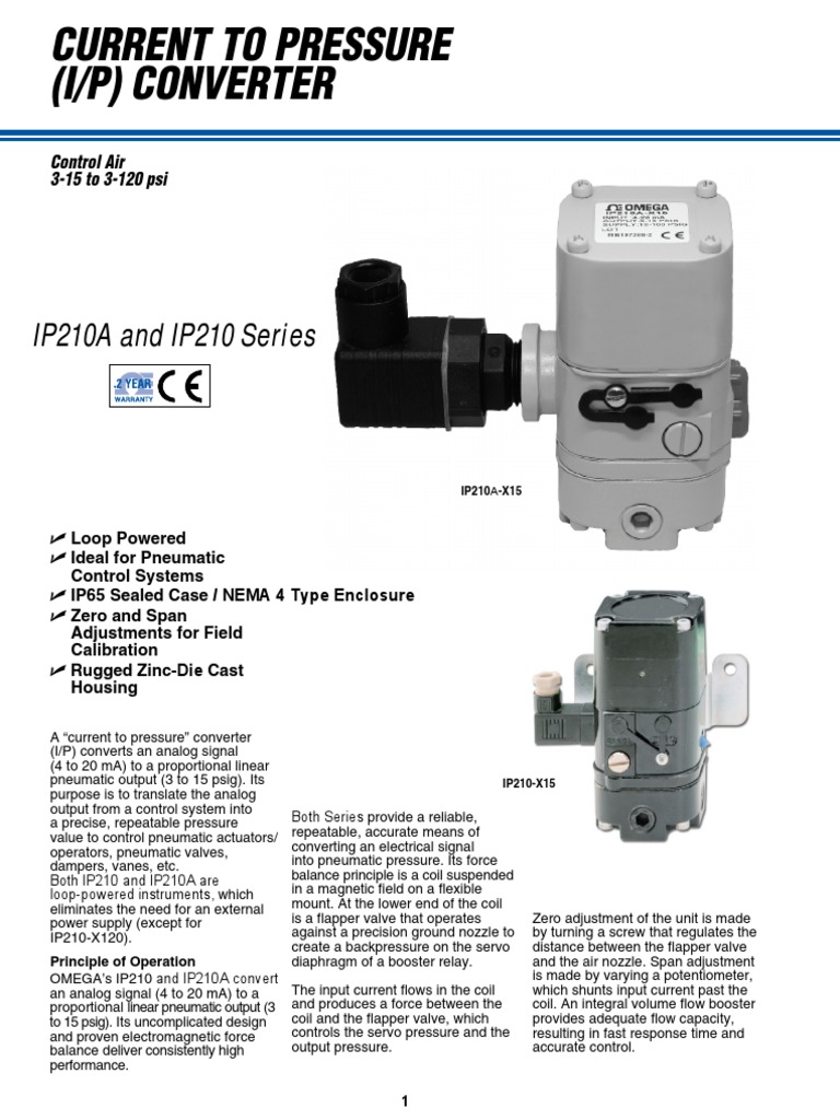 Ip210a Ip210 | PDF | Valve | Inductor
