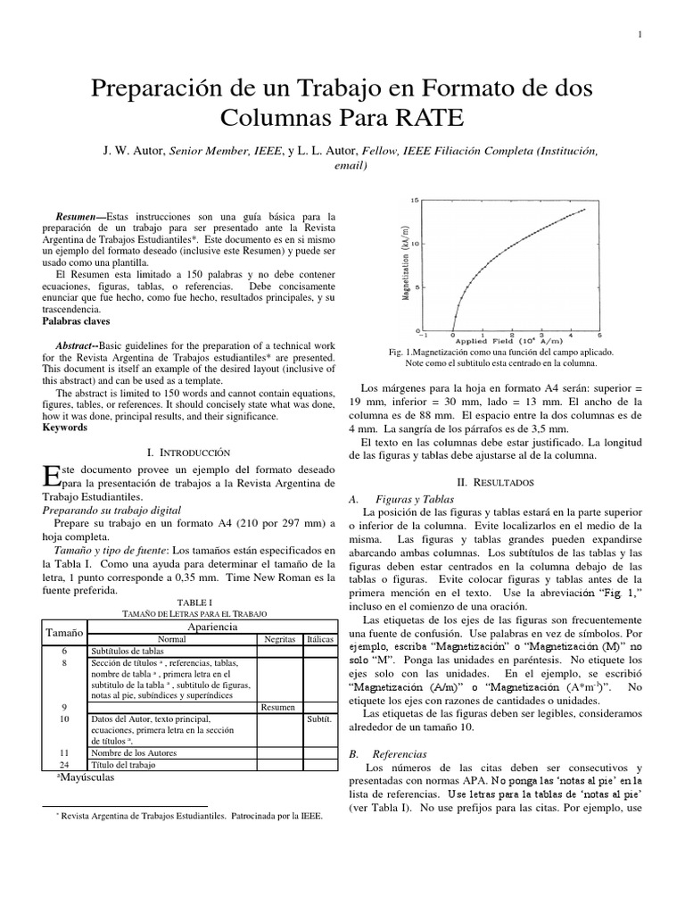 Anexo Plantilla IEEE | PDF | Ecuaciones | Metrología