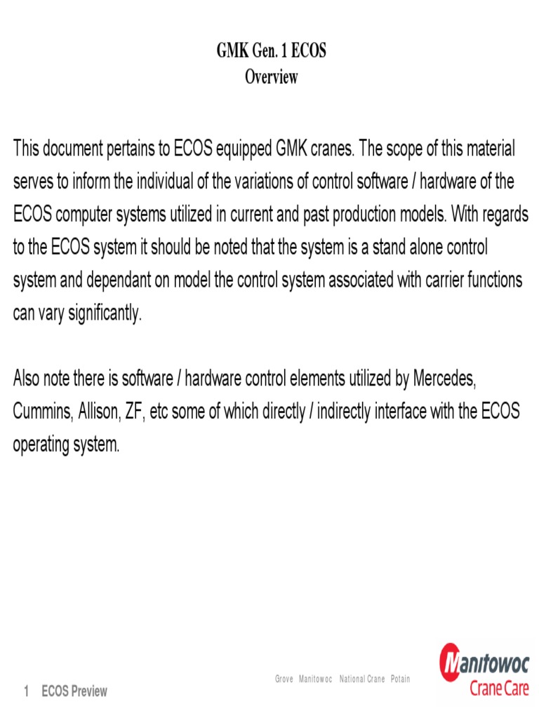 Generation 1 ECOS Systems Overview | PDF | Electromagnetism | Electronics