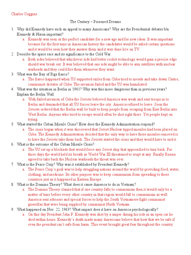 Kennedy Era: Key Cold War Events | PDF | John F. Kennedy | Cuban ...