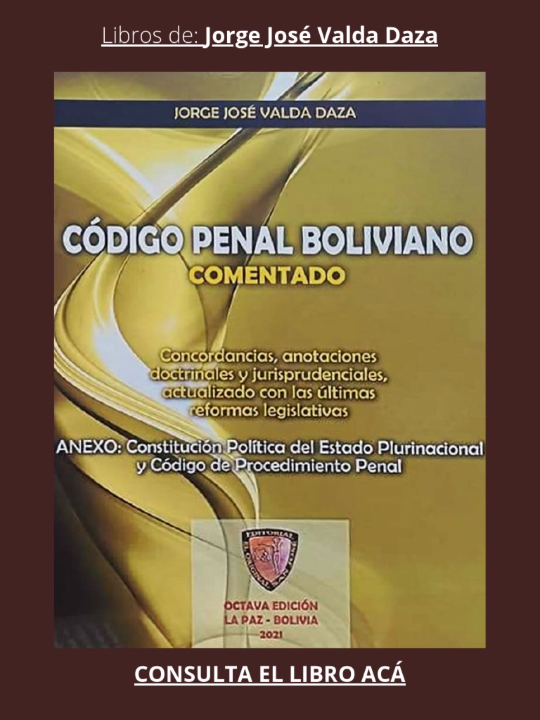 Codigo Penal Boliviano Comentado | PDF