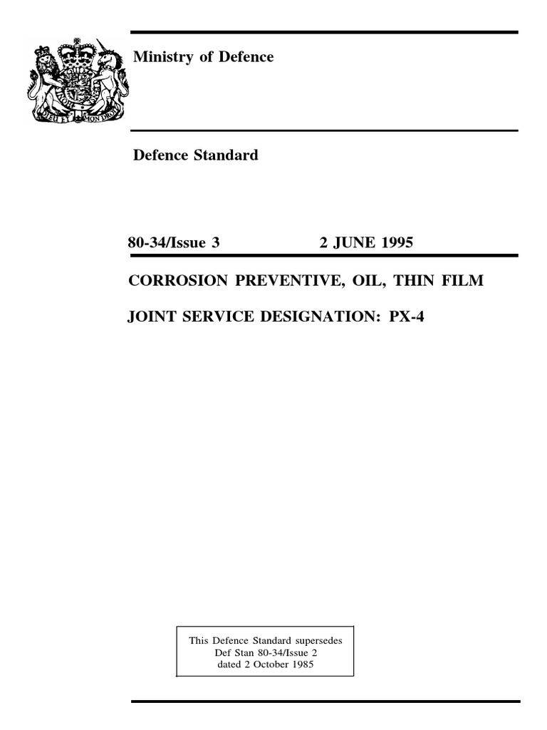 Def Stan 80-34 Issue 1995 | PDF | Corrosion | Sheet Metal
