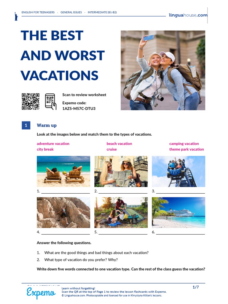 the-best-and-worst-vacations-american-english-teacher | PDF