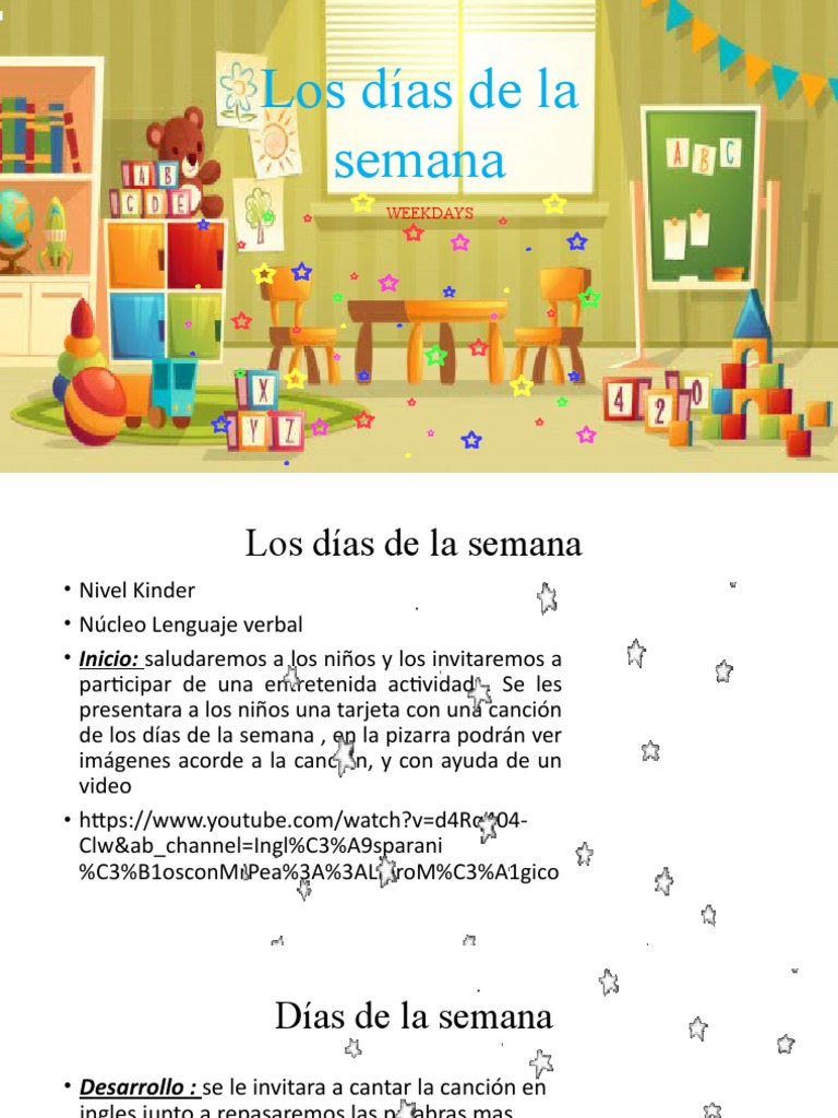 Los Días de La Semana PPT Adaptada para Emiliano | PDF
