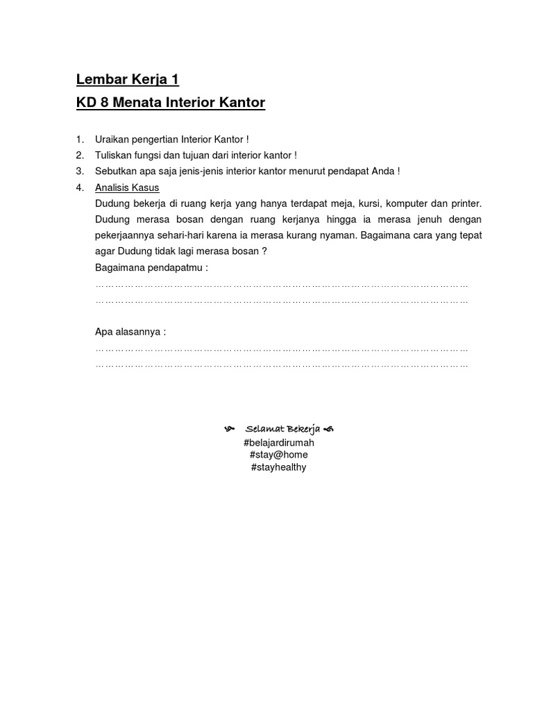Menata Interior Ruang Kerja yang Nyaman | PDF | Karier & Perkembangan