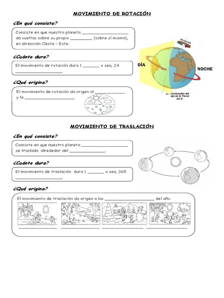 Movimientos de Rotación y Traslación | PDF