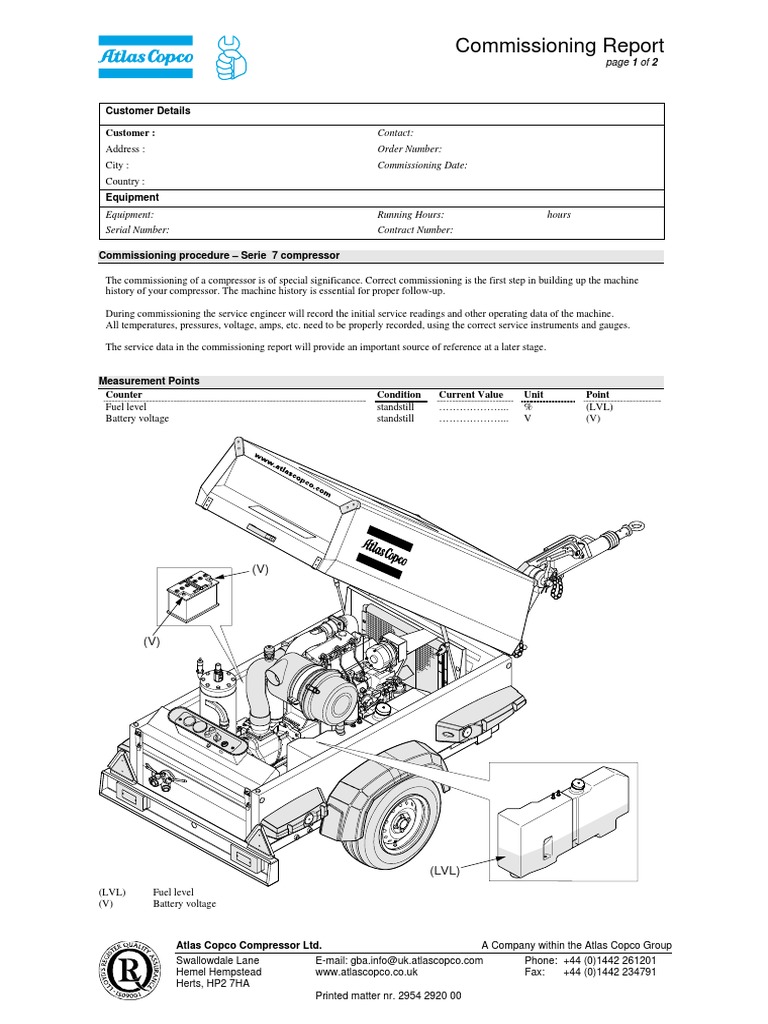 Compressor Commissioning Report Series7 - SAMPLE | PDF | Manufactured ...