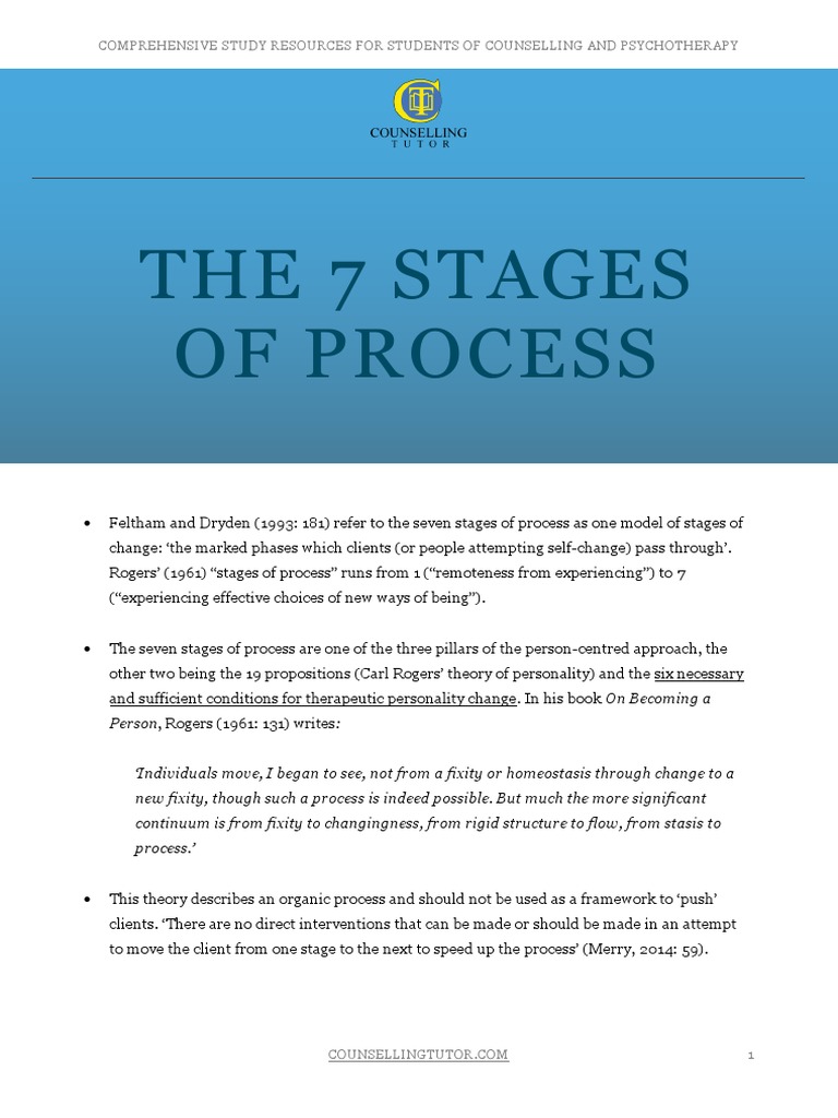CT 7 Stages of Process | PDF | Psychotherapy | Cognition