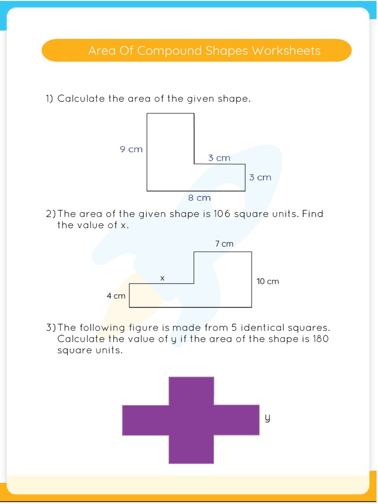 Area of Compound Shapes Worksheets | PDF
