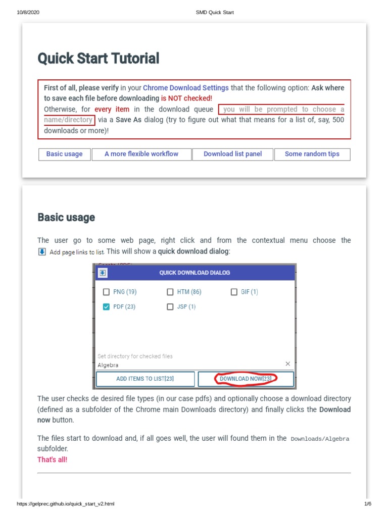 SMD Quick Start | PDF | Computer File | Button (Computing)