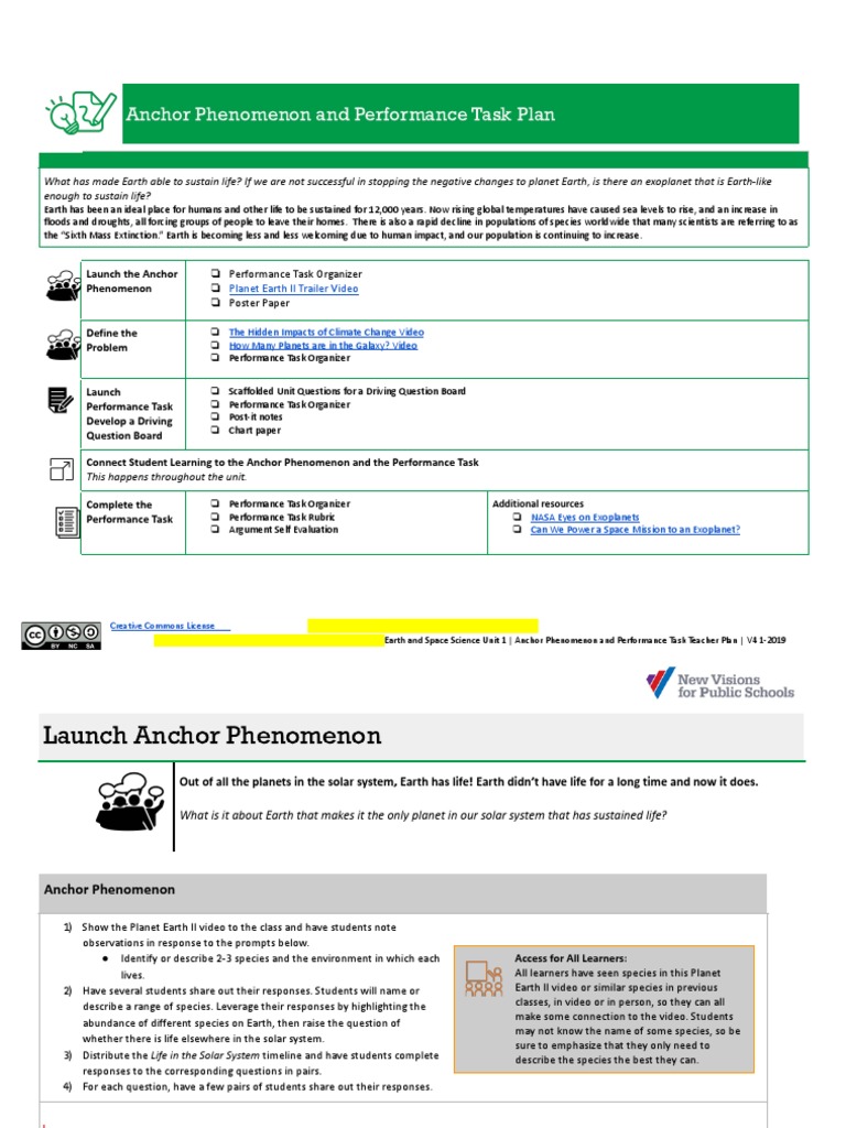 Anchor Phenomenon & Problem Intro (Lesson Outlines) | PDF | Planetary ...