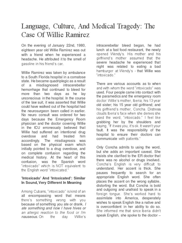 Language Culture and Medical Tragedy | PDF | Clinical Medicine | Medicine