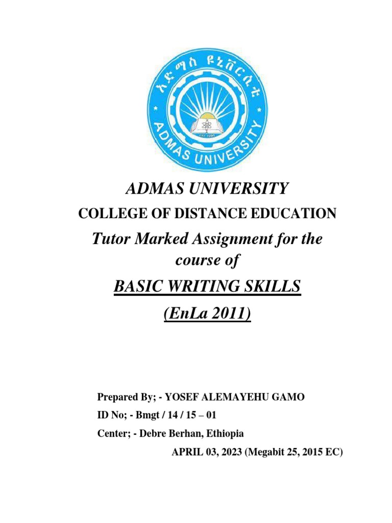 Admas University: College of Distance Education | PDF