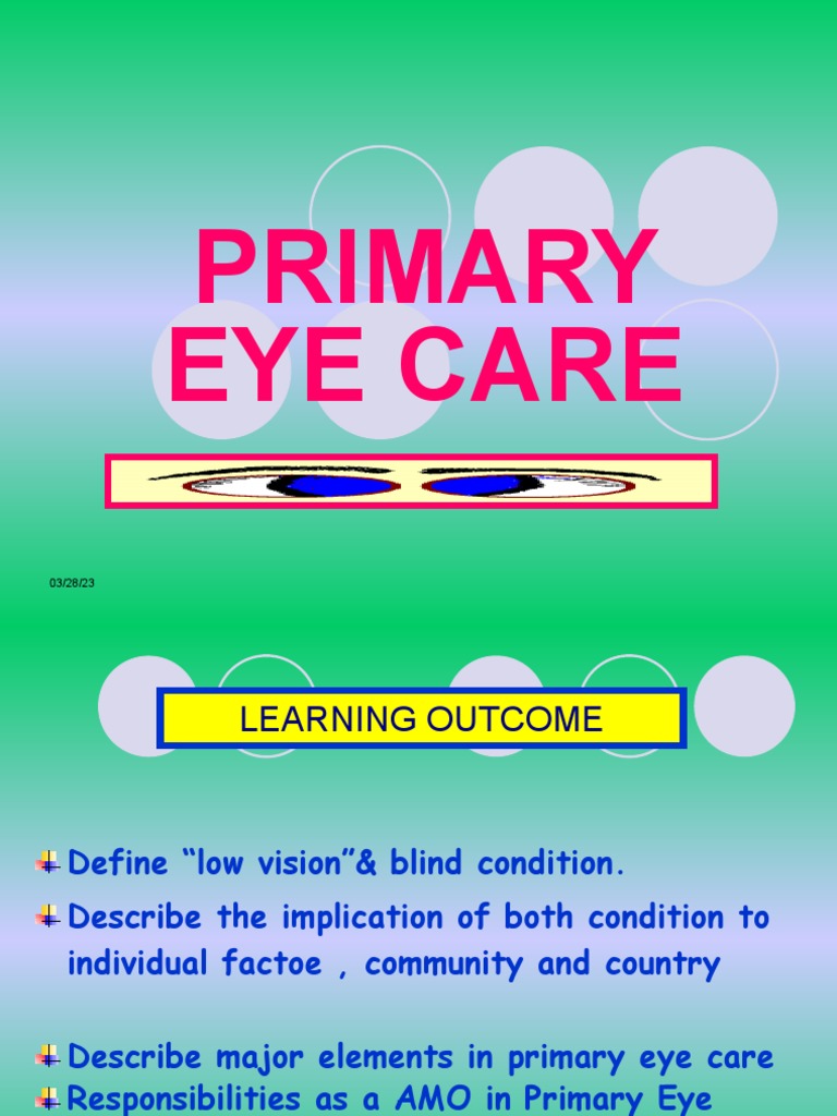 Primary Eye Care | PDF | Visual Impairment | Cataract