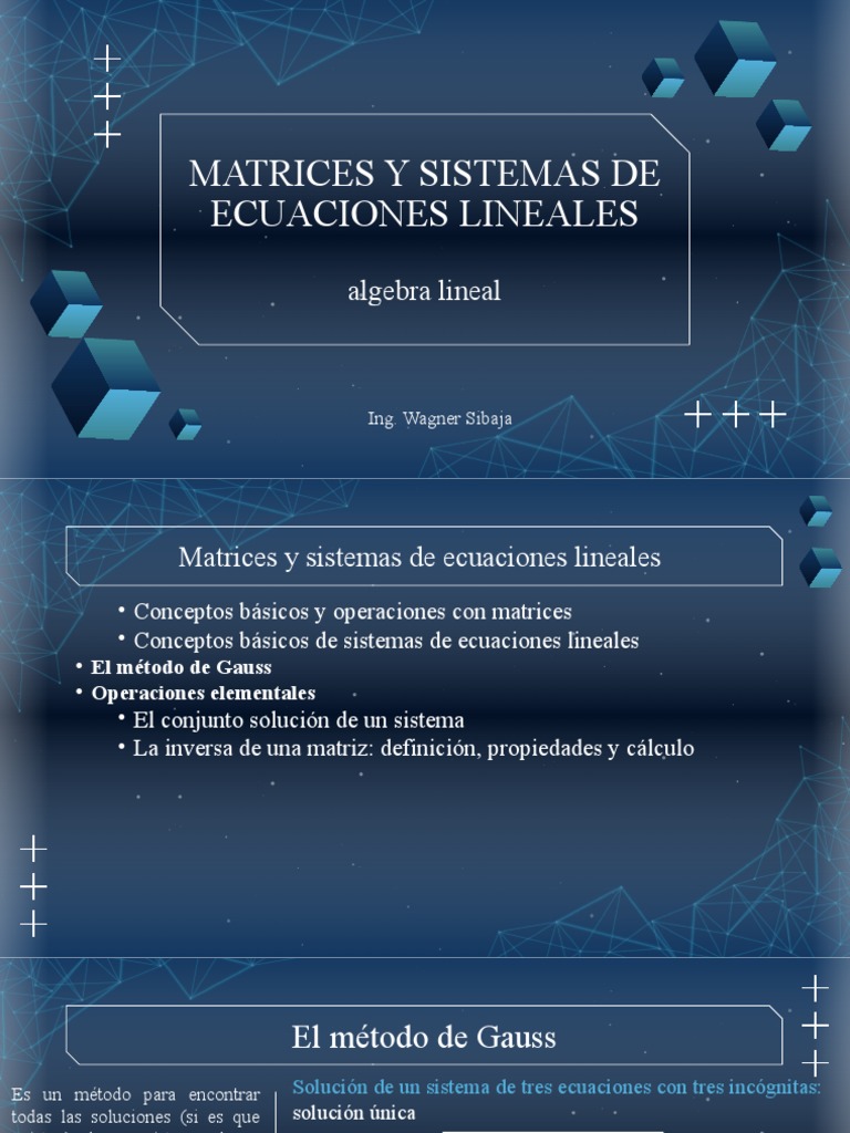El Metodo de Gauss-Jordan Semana 2 | PDF | Ecuaciones | Matriz ...