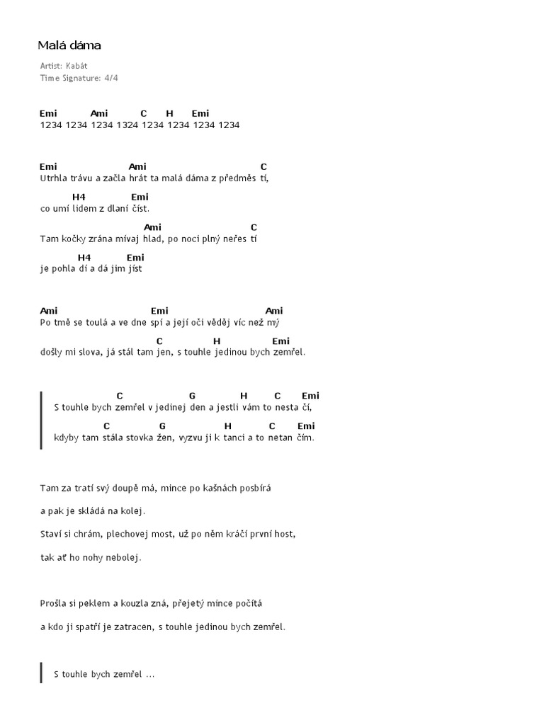 Malá Dáma: Emi Ami C H Emi | PDF