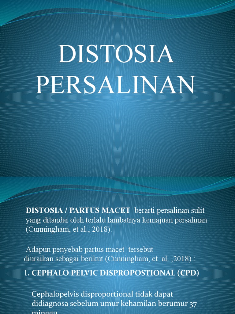 Distosia Persalinan | PDF