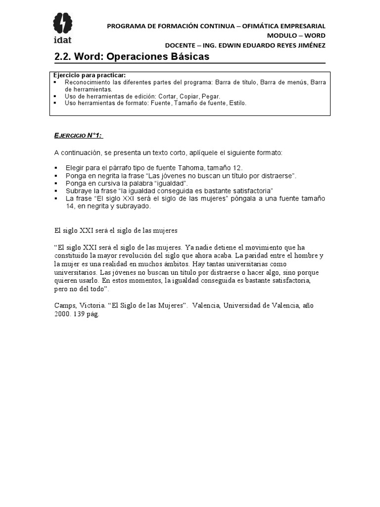 2.2 Ejercicios Basicos | PDF