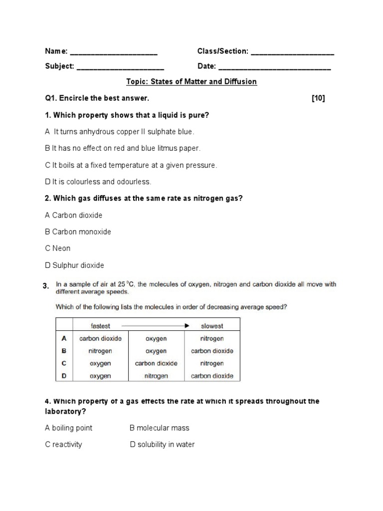 KTP Test | PDF | Gases | Molecules