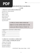 3.oszt - Nyelvtan - Főnevek Felmérő A | PDF