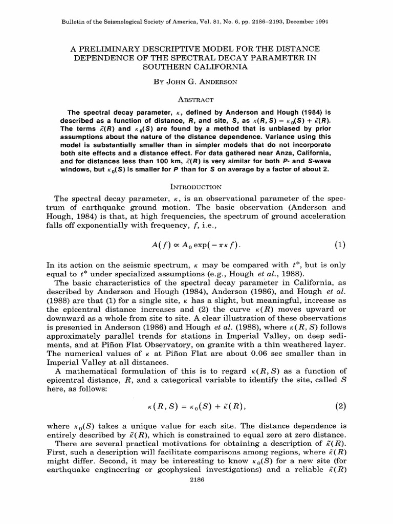 Anderson 1991 | PDF | Spectral Density | Regression Analysis