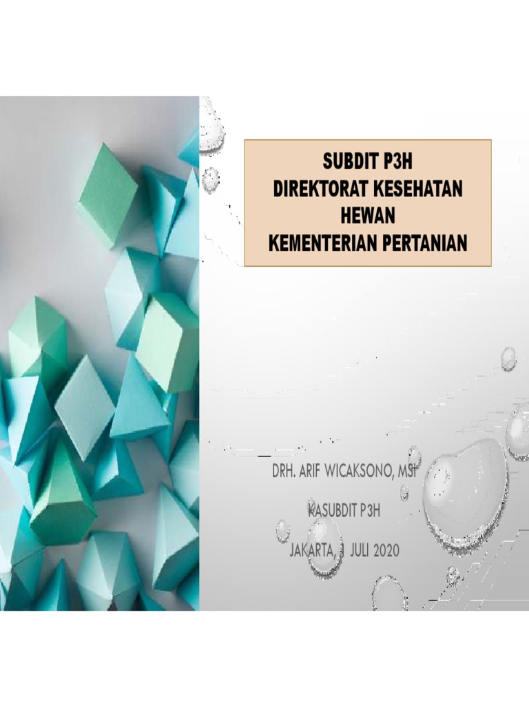 Subdit P3H Direktorat Kesehatan Hewan Kementerian Pertanian: Drh. Arif ...
