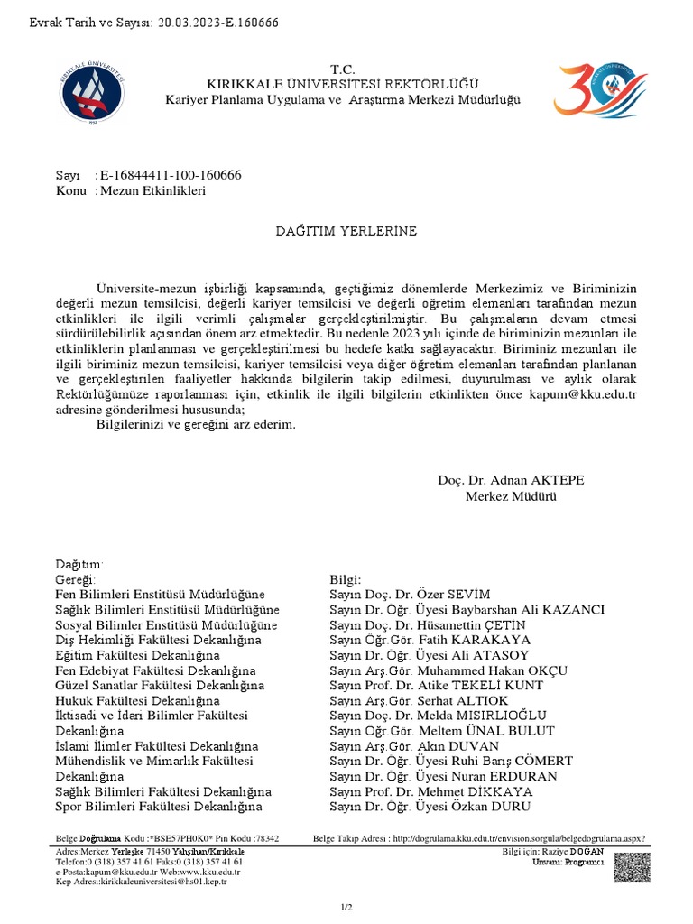 Mezun Etkinlikleri | PDF