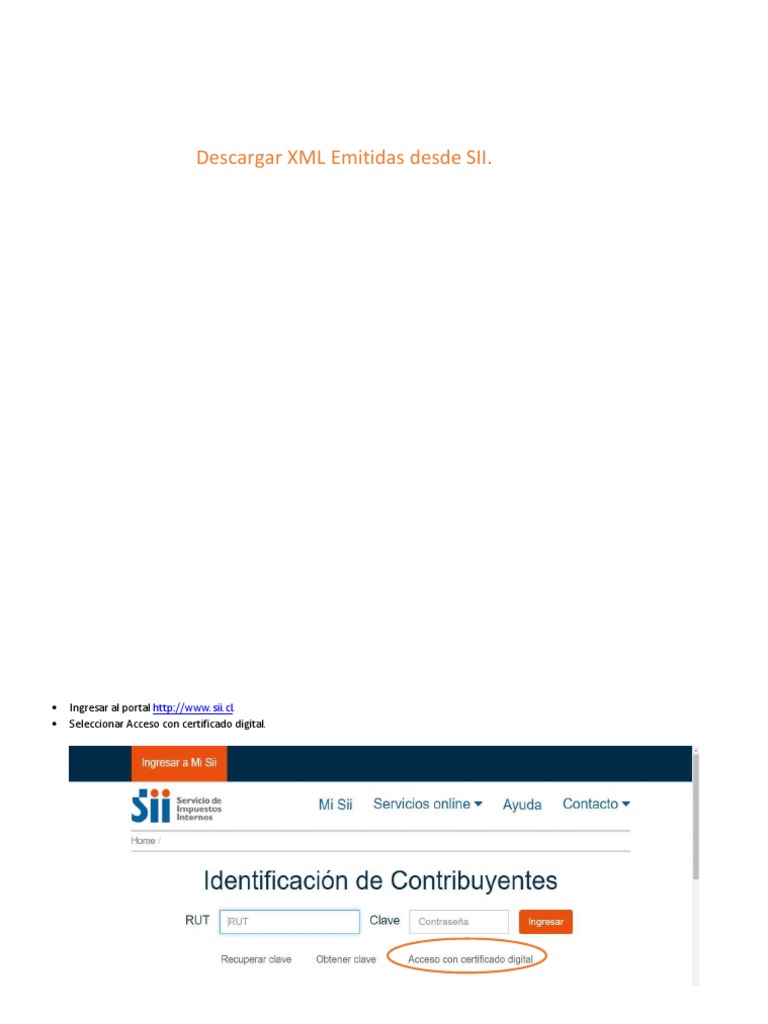 Manual para Descargar XML Del Sii | PDF