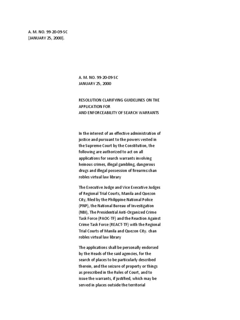 Resolution Clarifying Guidelines on the Application for and ...