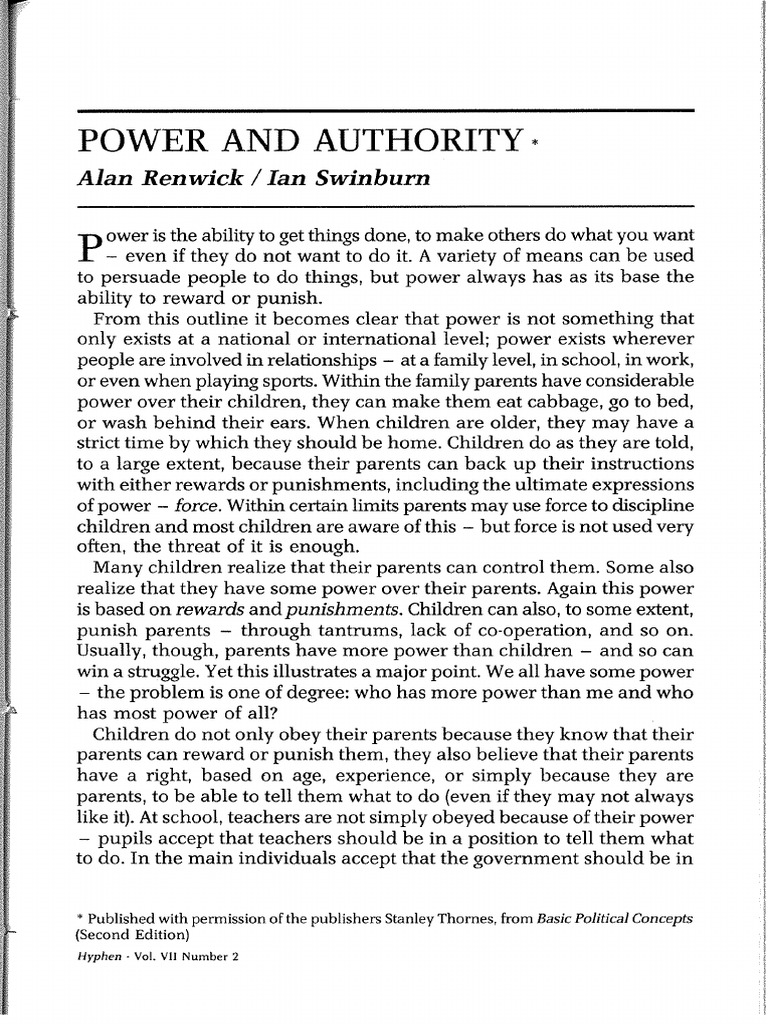 Power and Authority | PDF | Trade Union | Charisma