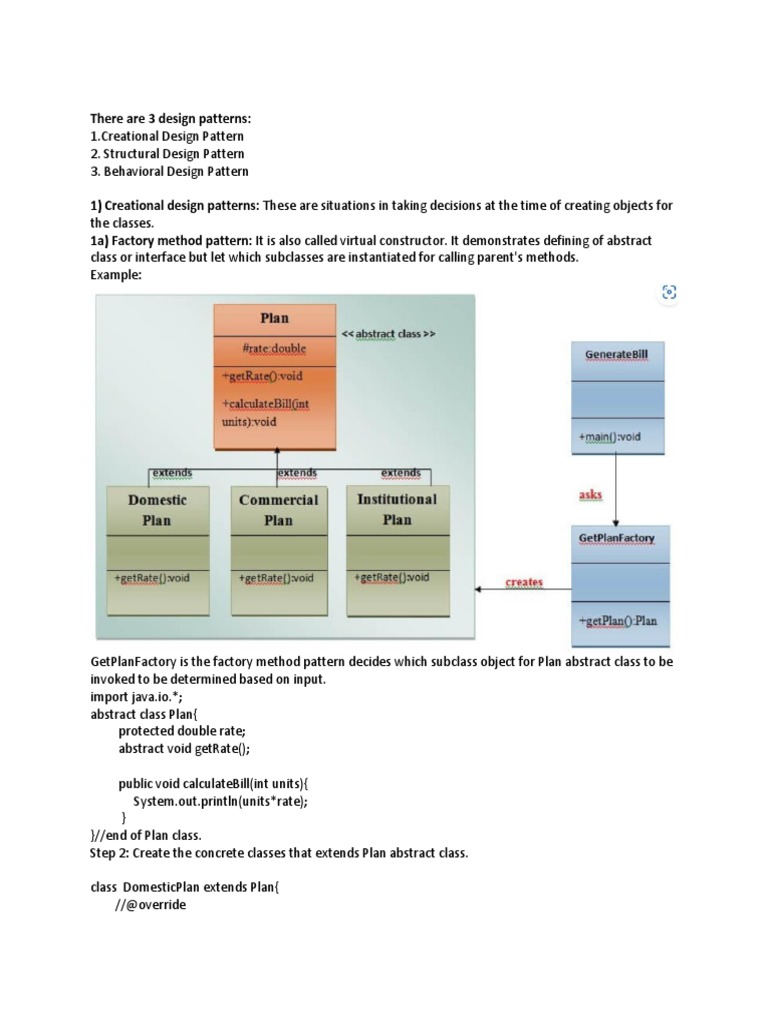 Creational Patterns Pdf Class Computer Programming Method Computer Programming