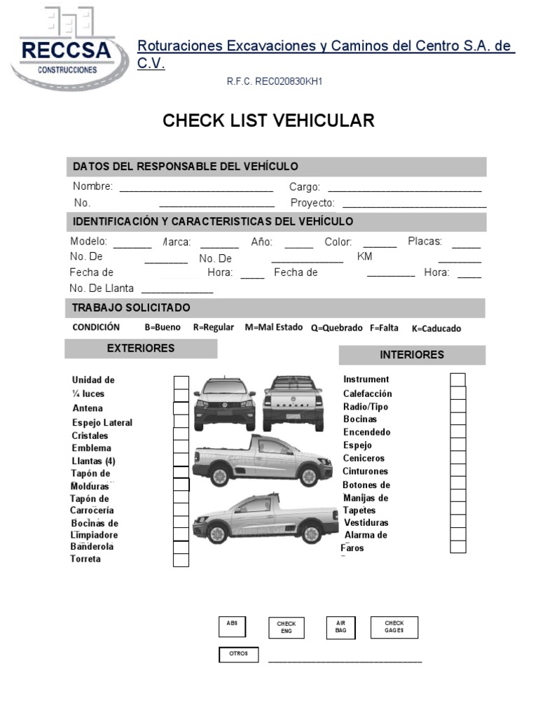 Check List Vehicular Robust | PDF | Vehículo de motor | Vehículos