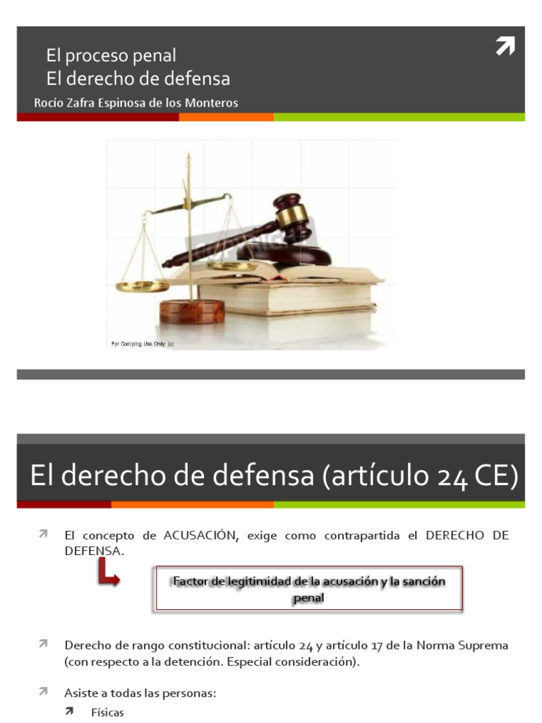 Derecho de Defensa en el Proceso Penal | PDF | Gobierno | Esfera pública