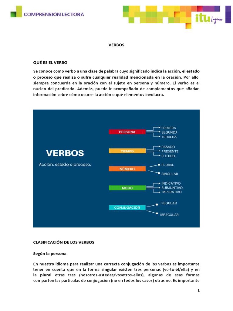 Verbos | PDF | Verbo | Numero Gramatical