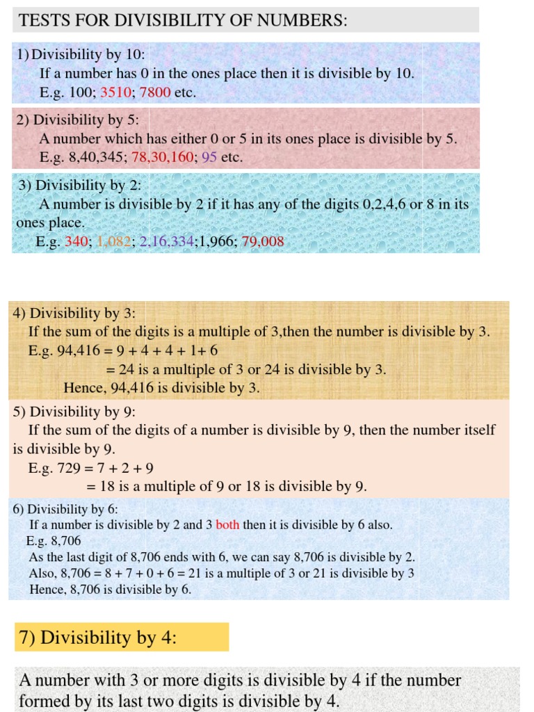 Factors and Multiples-Notes-13-18 | PDF