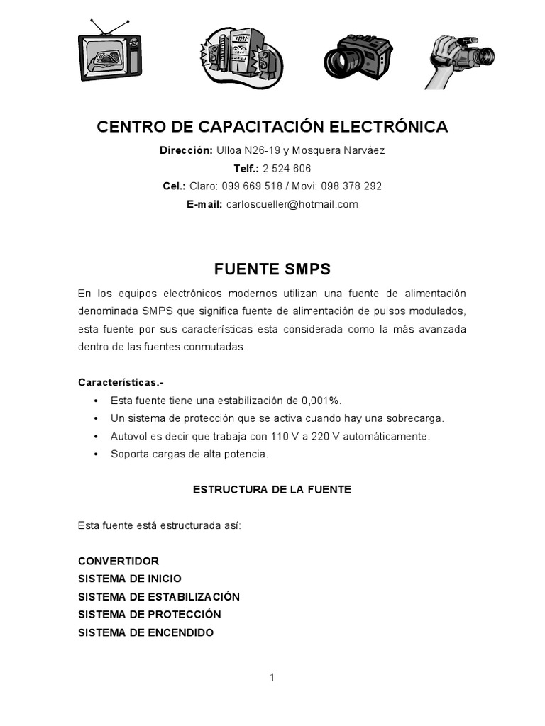 Guía sobre fuentes SMPS y su reparación | PDF | Fuente de alimentación ...