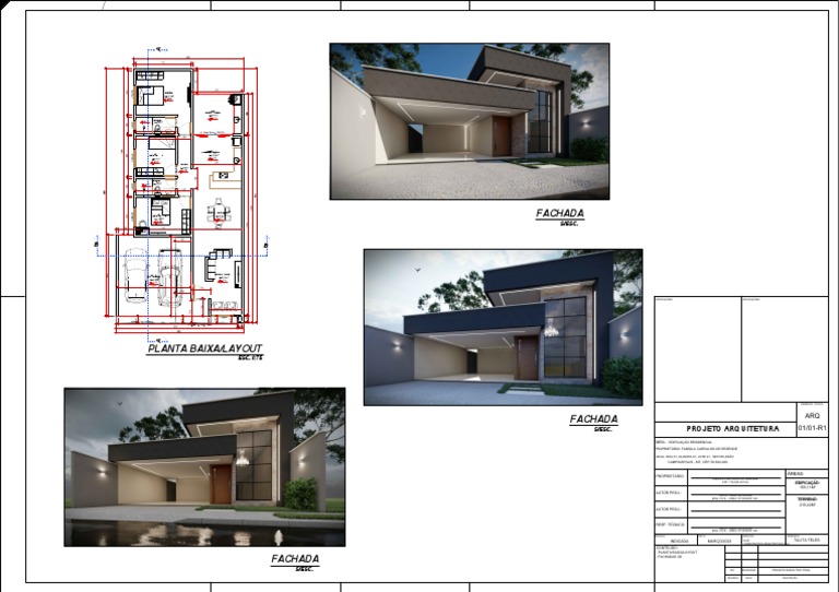 PLANTA BAIXA + FACHADAS | PDF