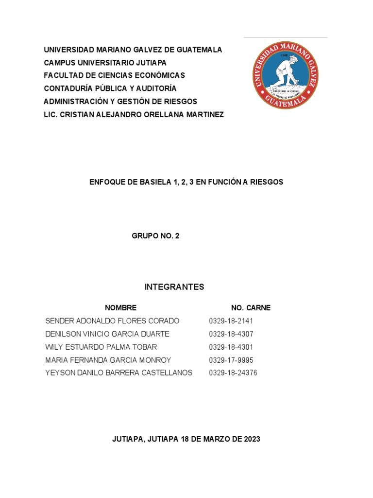 Enfoques de Basilea 1 2 3 Funcion A Riesgos | PDF | Basilea Iii ...