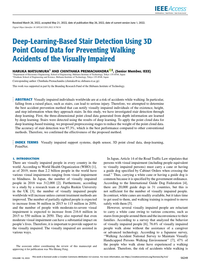 Deep-Learning-Based Stair Detection Using 3D Point Cloud Data For Preventing Walking Accidents ...