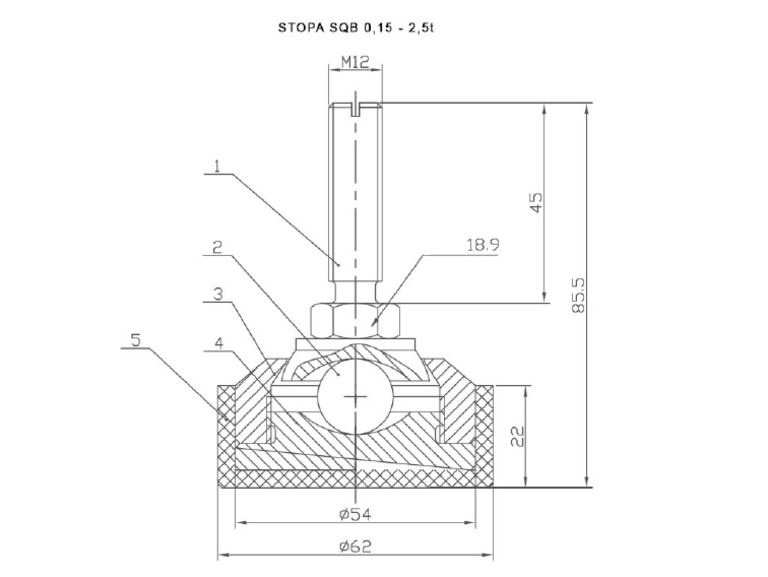 FT-KELI-SQB2T. Ficha Tecnica de Patas de Apoyo KELI SENSOR Mod. SQB Cap. Max. 2 Ton | PDF