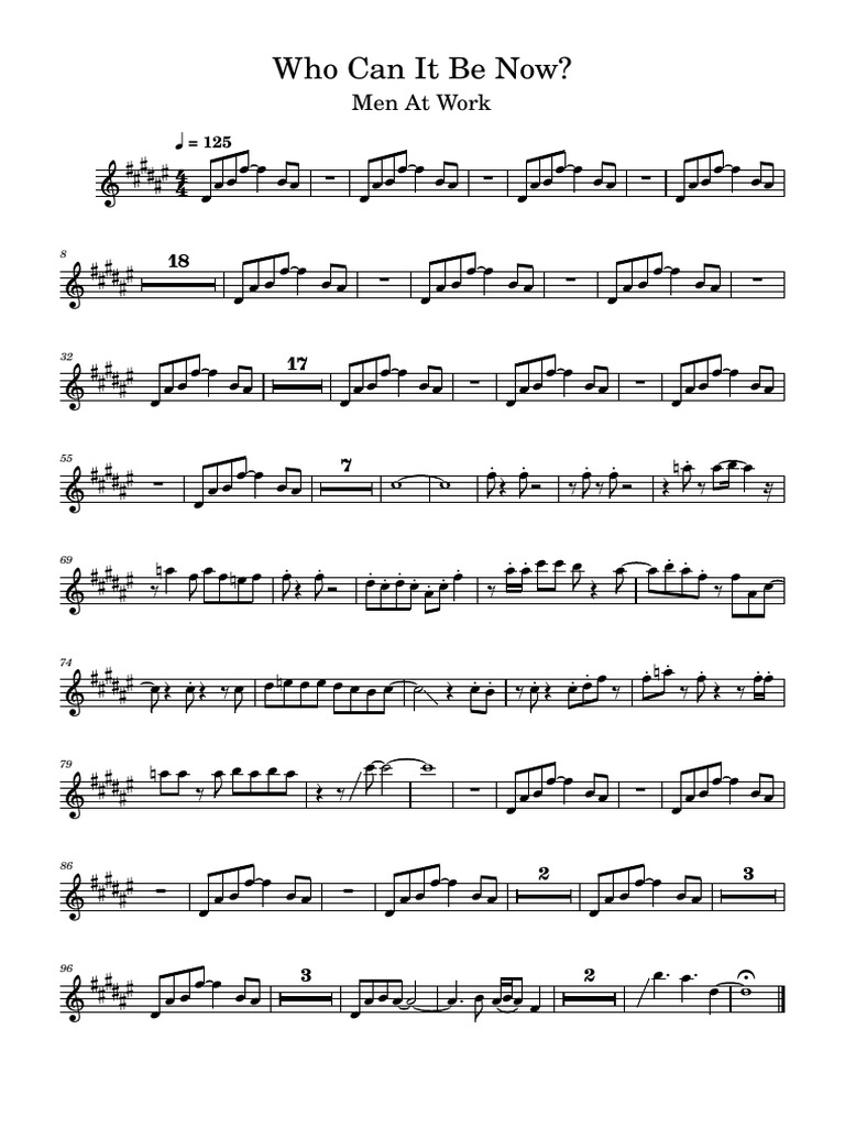 Who Can It Be Now | PDF