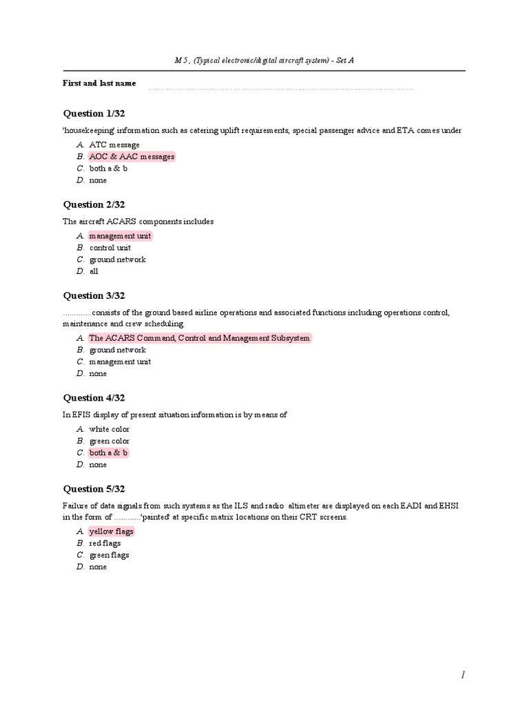Efis & Acars | PDF | Information And Communications Technology ...
