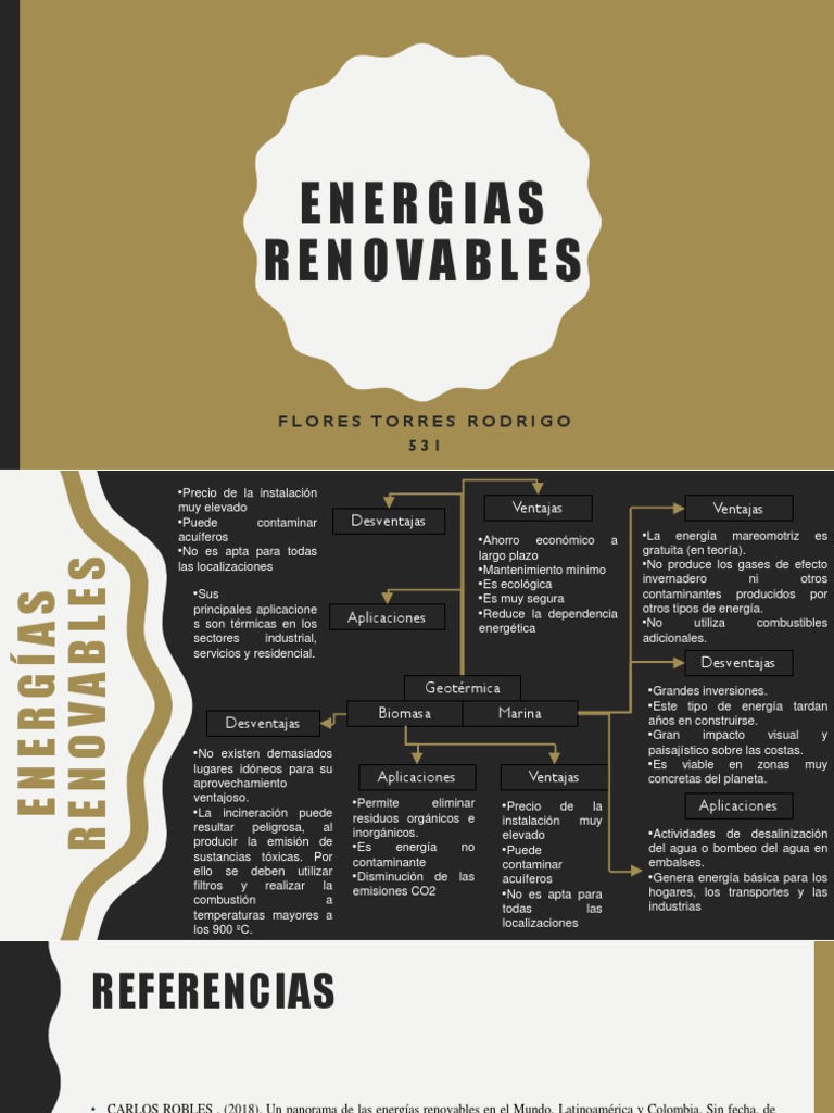 Ventajas y Desventajas Energías Renovables | PDF | Energía renovable ...