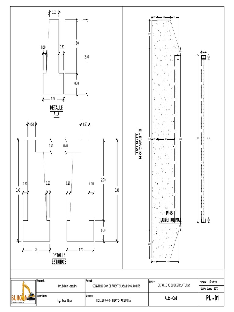 Detalle de Subestructuras de Puente | PDF